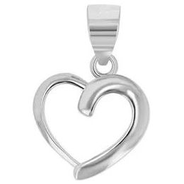 Adelia&acute;s Kettenanh&auml;nger ADELIA ́S "zeitloser Herz Anh&auml;nger aus 925 Sterling Silber", silber, Schmuckanh&auml;nger, Damen, Silber 925 (Sterlingsilber), Kettenanh&auml;nger