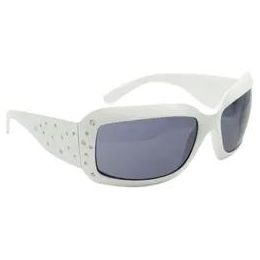 Sonnenbrille "Snowflake", Damen, wei&szlig;, Collezione Alessandro, unifarben, Sonnenbrillen Sonnenbrille, mit kleinen Steinchen