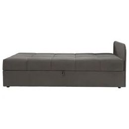 Schlafsofa Alina "Marla", grau (grau eqe 79), B:205cm H:73cm T:91cm, Chenille EQE (100% Polyester), Sofas, Schlafsofa, inkl. Stauraum, Armlehne wahlweise links ode rechts
