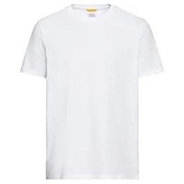 T-Shirt Camel Active, Herren, Gr. XXL, wei&szlig;, Jersey, Obermaterial: 100% Baumwolle, bestickt, unifarben, regular fit normal, Rundhals, Shirts T-Shirt, mit Rundhalsausschnitt