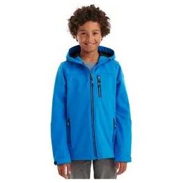 Softshelljacke Killtec "Jungen Softshelljacke", Jungen, Gr. 164, blau, Oberseite: 100% Polyester;R&uuml;ckseite: 100% Polyester;Futter: 100% Polyester, Jacken Softshelljacke, Wasserabweisende Softshelljacke mit Fleece und verstellbaren Details