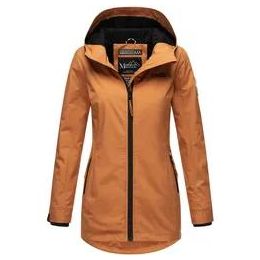 Outdoorjacke Marikoo "Honigbeere", Damen, Gr. XS (34), bunt (rusty cinnamon), Obermaterial: 100% Polyester; Futter: 95% Viskose, 5% Elasthan; Wattierung: 100% Polyester; &Auml;rmelfutter: 100% Polyester, Jacken Outdoorjacke, sportliche &Uuml;bergangsjacke mit Kapuze