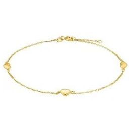 Fu&szlig;kette Amor "Golden Anklet", gold (goldfarben), Fu&szlig;ketten, Damen, Gelbgold 375