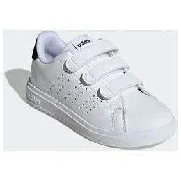 Klettschuh Adidas SPORTSWEAR "ADVANTAGE BASE 2.0 KIDS", M&auml;dchen, Gr. 28, schwarz-wei&szlig; (cloud wei&szlig;, ftwr wei&szlig;, core schwarz), Synthetik, Schuhe Klettschuh, Design auf den Spuren des Adidas Stan Smith, f&uuml;r Kinder & Jugendliche
