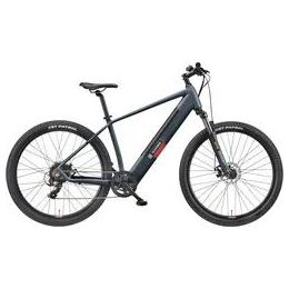 E-Bike Telefunken "Aufsteiger M921" Gr. 48, grau (granitgrau, schwarz), Elektrofahrr&auml;der, 48cm, 29 Zoll (73,66cm), Pedelec, Elektrofahrrad f&uuml;r Damen u. Herren, MTB