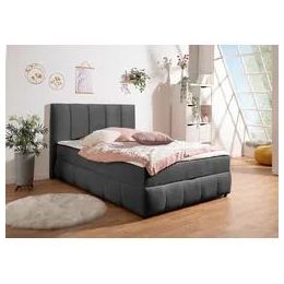 Boxbett OTTO HOME "Hartley inkl. Bettkasten und Topper, auch in &Uuml;berl&auml;nge erh&auml;ltlich", grau (anthrazit), B:152cm L:210cm, Komplettbetten, wahlweise mit Bonnell- oder TTFK-Matratze in H2, H3 o. H4 erh&auml;ltlich