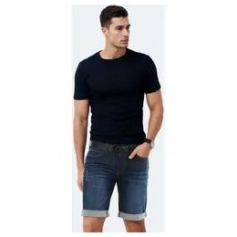 Shorts INDICODE "Inkadeu", Herren, Gr. Gr&ouml;&szlig;e L - Gr. L, Normalgr&ouml;&szlig;en, blau, 98% Baumwolle, 2% Elasthan, Hosen Shorts, mit 5-Pocket Design