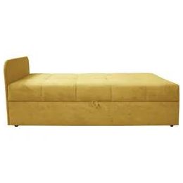 Schlafsofa Alina "Marla", gelb (gelb xbo 5), B:205cm H:73cm T:91cm, Struktur fein XBO (100% Polyester), Sofas, Schlafsofa, inkl. Stauraum, Armlehne wahlweise links ode rechts