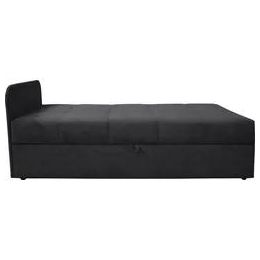 Schlafsofa Alina "Marla", schwarz (schwarz xbo 10), B:205cm H:73cm T:91cm, Struktur fein XBO (100% Polyester), Sofas, Schlafsofa, inkl. Stauraum, Armlehne wahlweise links ode rechts