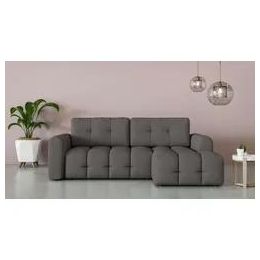 Ecksofa OTTO HOME "Manilla, wahlweise mit Bettfunktion, B/T/H 265/170/91 cm", grau (anthrazit), B:265cm H:91cm T:170cm, 100% Polyester, Sofas, Ecksofa, L-Form mit Recamiere rechts/links bestellbar, Wellenunterfederung
