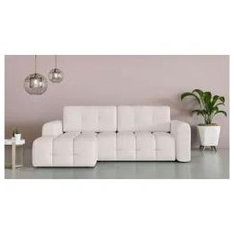 Ecksofa OTTO HOME "Manilla, wahlweise mit Bettfunktion, B/T/H 265/170/91 cm", beige, B:265cm H:91cm T:170cm, 100% Polyester, Sofas, Ecksofa, L-Form mit Recamiere rechts/links bestellbar, Wellenunterfederung