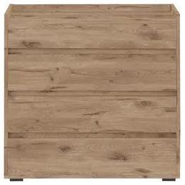 Kommode OTTO HOME "Kosmo", braun (wiking eiche), B:80cm H:80cm T:35cm, FSC-zertifizierter Holzwerkstoff, Sideboards, Kommode, 4 Schubladen mit Vollauszug