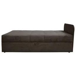Schlafsofa Alina "Marla", braun (dunkelbraun xbo 4), B:205cm H:73cm T:91cm, Struktur fein XBO (100% Polyester), Sofas, Schlafsofa, inkl. Stauraum, Armlehne wahlweise links ode rechts