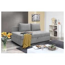 Schlafsofa Alina "Marla", grau (mittelgrau xbo 19), B:201cm H:73cm T:95cm, Struktur fein XBO (100% Polyester), Sofas, Schlafsofa, inkl. Stauraum und 2 R&uuml;ckenkissen