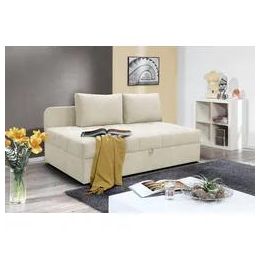 Schlafsofa Alina "Marla", wei&szlig; (wei&szlig; xbo 1), B:201cm H:73cm T:95cm, Struktur fein XBO (100% Polyester), Sofas, Schlafsofa, inkl. Stauraum und 2 R&uuml;ckenkissen