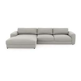 Ecksofa Home Affaire "Bloomfield, elegant, viel Platz, Mega Couch, Breite 303cm, L-Form", grau (opal grau), B:303cm H:84cm T:176cm, 100% Polyester, Sofas, Ecksofa, extra tiefe Sitzfl&auml;che, wahlweise mit Sitztiefenverstellung