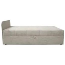 Schlafsofa Alina "Marla", grau (hellgrau xbo 29), B:205cm H:73cm T:91cm, Struktur fein XBO (100% Polyester), Sofas, Schlafsofa, inkl. Stauraum, Armlehne wahlweise links ode rechts
