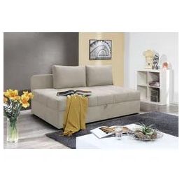 Schlafsofa Alina "Marla", grau (hellgrau xbo 29), B:201cm H:73cm T:95cm, Struktur fein XBO (100% Polyester), Sofas, Schlafsofa, inkl. Stauraum und 2 R&uuml;ckenkissen