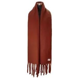 XXL-Schal Chillouts "Govinda Scarf", Damen, braun (rust), Feinstrick, Kunstfaser, unifarben, Modet&uuml;cher, mit eleganten Fransen