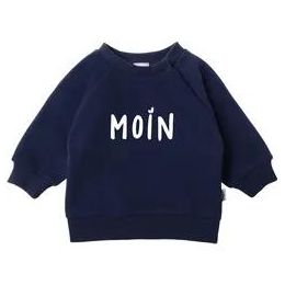 Sweatshirt Liliput "Moin", M&auml;dchen, Gr. 110/116, blau (dunkelblau), 80% Baumwolle, 20% Polyester, bedruckt, normal, Rundhals, Sweatshirts Sweatshirt, mit angenehmem Rundhalsausschnitt