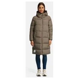 Winterjacke Marikoo "Nomadiaa", Damen, Gr. L, grau (stone braun), Obermaterial: 100% Polyester; Innenseite: 100% Polyester; Futter: 100% Polyester; Wattierung: 100% Polyester, Jacken Winterjacke, Lange Damen Winterjacke