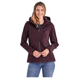Softshelljacke Killtec "Damen Softshelljacke", Damen, Gr. 48, lila (brombeer), Oberseite: 100% Polyester;R&uuml;ckseite: 100% Polyester, Jacken Softshelljacke, Wasserabweisende, winddichte Softshelljacke mit abnehmbarer Kapuze