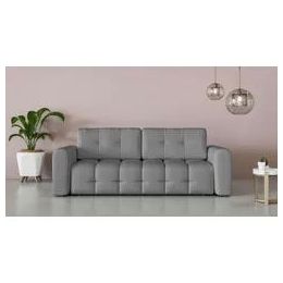 3-Sitzer OTTO HOME "Manilla, wahlweise mit Bettfunktion, B/T/H 265/117/91 cm", grau (dunkelgrau), B:244cm H:91cm T:117cm, 100% Polyester, Sofas, mit Wellenunterfederung, in verschiedenen Materialien und Farben