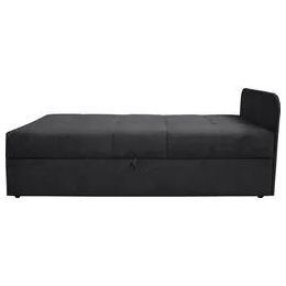 Schlafsofa Alina "Marla", schwarz (schwarz xbo 10), B:205cm H:73cm T:91cm, Struktur fein XBO (100% Polyester), Sofas, Schlafsofa, inkl. Stauraum, Armlehne wahlweise links ode rechts