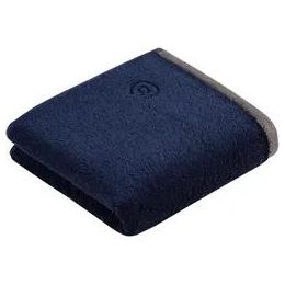 Handtuch Bugatti "Prato", blau (marine blau), B:50cm L:100cm, Walkfrottee, Obermaterial: 100% Baumwolle, Handt&uuml;cher, Uni Farben, mit melierter Optik im Saum