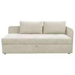 Schlafsofa Alina "Marla", wei&szlig; (wei&szlig; xbo 1), B:205cm H:73cm T:95cm, Struktur fein XBO (100% Polyester), Sofas, Schlafsofa, inkl. Stauraum & 2 R&uuml;ckenkissen, Armlehne wahlweise links oder rechts