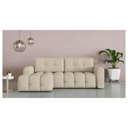 Ecksofa OTTO HOME "Manilla, wahlweise mit Bettfunktion, B/T/H 265/170/91 cm", grau (taupe), B:265cm H:91cm T:170cm, 100% Polyester, Sofas, Ecksofa, L-Form mit Recamiere rechts/links bestellbar, Wellenunterfederung