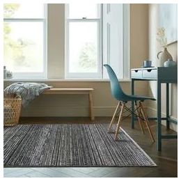 Teppich FLAIR RUGS "Camino", blau, B:80cm H:8mm L:140cm, Kunstfaser, Teppiche, Teppich, Flachgewebe, Skandi, Esszimmer, Wohnzimmer, Flur