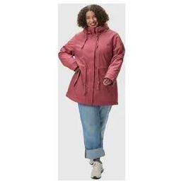 Wintermantel Ragwear "Monadis Rainy II Intl.", Damen, Gr. XXL (44), rosa, Oberstoff: 100% Polyester; Futter: 100% Polyester; Wattierung: 100% Polyester, figurbetont Po-bedeckend, hoch geschlossener Ausschnitt, mit Knopf,verstellbar Rippstrickb&uuml;ndchen, M&auml;ntel Wintermantel, sportlicher, wasserdichter Parka f&uuml;r den Winter