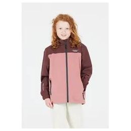 Outdoorjacke WEATHER REPORT "Borise Jr.", Kinder, Gr. 152, rosa, 90% Polyester, 10% Elasthan, mehrfarbig, normal, hoch geschlossener Ausschnitt, Jacken Outdoorjacke, mit wasserdichter Ausstattung