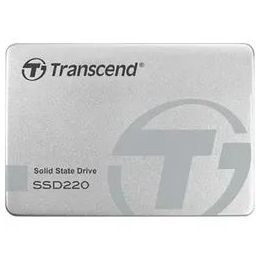 Transcend interne SSD "SSD220S 480GB", silber (silberfarben), 480 GB, Schreibgeschwindigkeitmaximal 480 MB/s Lesegeschwindigkeitmaximal 530 MB/s, Festplatten