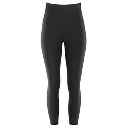 Leggings WINSHAPE "7/8-Tights HWL317C", Damen, Gr. S, Normalgr&ouml;&szlig;en, schwarz, 85% Polyester, 15% Elasthan, Hosen Leggings, mit V-Shape Applikation und Core-Bund