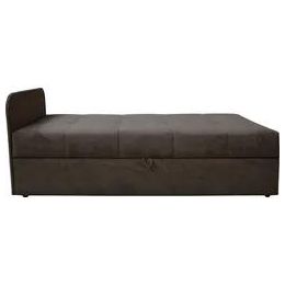 Schlafsofa Alina "Marla", braun (dunkelbraun xbo 4), B:205cm H:73cm T:91cm, Struktur fein XBO (100% Polyester), Sofas, Schlafsofa, inkl. Stauraum, Armlehne wahlweise links ode rechts