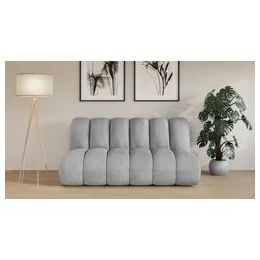 2,5-Sitzer "Priya Designersofa, moderne Steppung, auch in Boucl&eacute;", grau (hellgrau), B:185cm H:84cm T:108cm, 100% Polyester, LeGer Home by Lena Gercke, Sofas, gem&uuml;tlich und modern, B/T/H: 185/108/84 cm