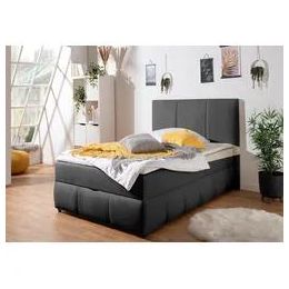 Boxbett OTTO HOME "Hartley inkl. Bettkasten und Topper, auch in &Uuml;berl&auml;nge erh&auml;ltlich", schwarz, B:102cm L:210cm, Komplettbetten, wahlweise mit Bonnell- oder TTFK-Matratze in H2, H3 o. H4 erh&auml;ltlich