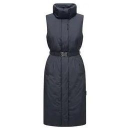 Longweste Navahoo "Abendlied XIV", Damen, Gr. M (38), blau (navy), Obermaterial: 100% Polyester. Innenfutter: 100% Polyester. Wattierung: 100% Polyester, gerade kniebedeckend, hoch geschlossener Ausschnitt, Westen Longweste, &Auml;rmellose Winter-Weste mit hohem Stehkragen
