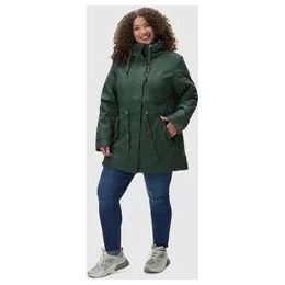 Wintermantel Ragwear "Monadis Rainy II Intl.", Damen, Gr. XXXL(46), gr&uuml;n (olivgr&uuml;n), Oberstoff: 100% Polyester; Futter: 100% Polyester; Wattierung: 100% Polyester, figurbetont Po-bedeckend, hoch geschlossener Ausschnitt, mit Knopf,verstellbar Rippstrickb&uuml;ndchen, M&auml;ntel Wintermantel, sportlicher, wasserdichter Parka f&uuml;r den Winter
