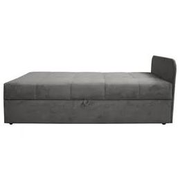 Schlafsofa Alina "Marla", grau (anthrazit xbo 9), B:205cm H:73cm T:91cm, Struktur fein XBO (100% Polyester), Sofas, Schlafsofa, inkl. Stauraum, Armlehne wahlweise links ode rechts