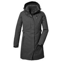 Parka Killtec "KOW 303 WMN PRK", Damen, Gr. 48, grau (anthrazit), Obermaterial: 100% Polyester;Futter: 100% Polyester;F&uuml;llung: 100% Polyester, Jacken Parka, Wasserdichter, atmungsaktiver Damenparka mit abnehmbarer Kapuze