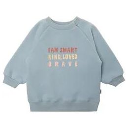 Sweatshirt Liliput "i am smart, kind loved, brave", M&auml;dchen, Gr. 110/116, blau (hellblau), 80% Baumwolle, 20% Polyester, bedruckt, normal, Rundhals, Sweatshirts Sweatshirt, mit aussagekr&auml;ftigem Statementprint