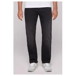 Comfort-fit-Jeans CAMP DAVID, Herren, Gr. 33, L&auml;nge 30, schwarz, Sweatware, Material: 68% Baumwolle, 16% Polyester, 14% Lyocell, 2% Elasthan, Zusatz: Enth&auml;lt nichttextile Teile tierischen Ursprungs (Badge), Abriebeffekte, comfort fit, Jeans, mit zwei Leibh&ouml;hen