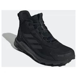 Wanderschuh Adidas TERREX "TERREX ANYLANDER MID RAIN.RDY", Damen, Gr. 45, schwarz (core schwarz, core schwarz, grau four), Textil, Schuhe Wanderschuh, wasserdicht