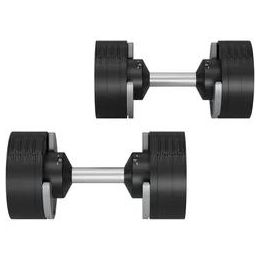 Dumbbell Horizon Fitness "verstellbare Hanteln", schwarz (schwarz matt), Hanteln, 40 kg, Kunststoff, Stahl
