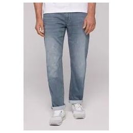 Comfort-fit-Jeans CAMP DAVID, Herren, Gr. 30, L&auml;nge 30, grau, Sweatware, Material: 68% Baumwolle, 16% Polyester, 14% Lyocell, 2% Elasthan, Zusatz: Enth&auml;lt nichttextile Teile tierischen Ursprungs (Badge), Abriebeffekte, comfort fit, Jeans, mit zwei Leibh&ouml;hen