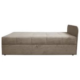 Schlafsofa Alina "Marla", braun (hellbraun xbo 2), B:205cm H:73cm T:91cm, Struktur fein XBO (100% Polyester), Sofas, Schlafsofa, inkl. Stauraum, Armlehne wahlweise links ode rechts