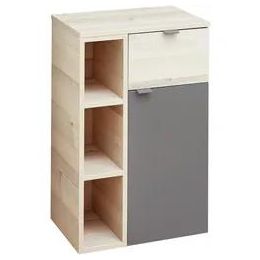 Unterschrank SAPHIR "Quickset 394", grau (quarzgrau matt touch), B:45cm H:71,6cm T:33cm, Holzwerkstoff, Schr&auml;nke, Unterschrank
